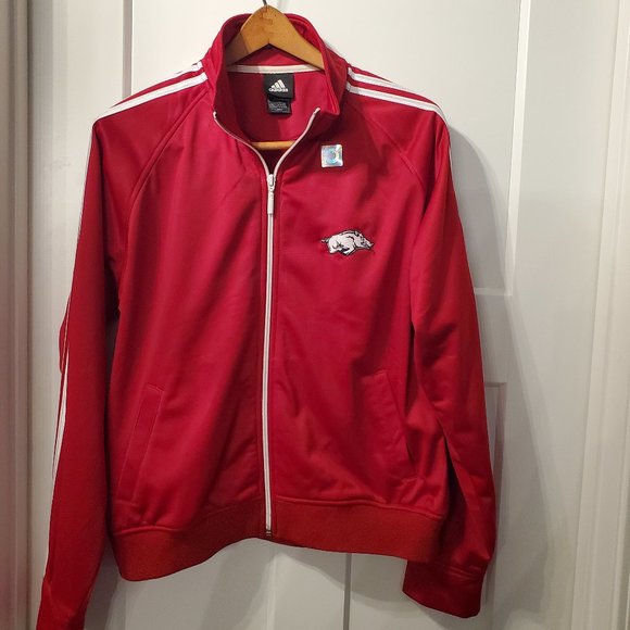 adidas | Jackets & Coats | Adidas Arkansas Razorback Track Jacket Xl ...